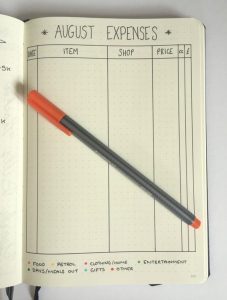 How to create a Bullet Journal Expense Tracker that will actually work